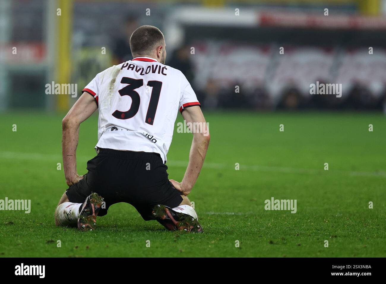 Torino, Italy. 22nd Feb, 2025. Strahinja Pavlovic of Ac Milan looks ...