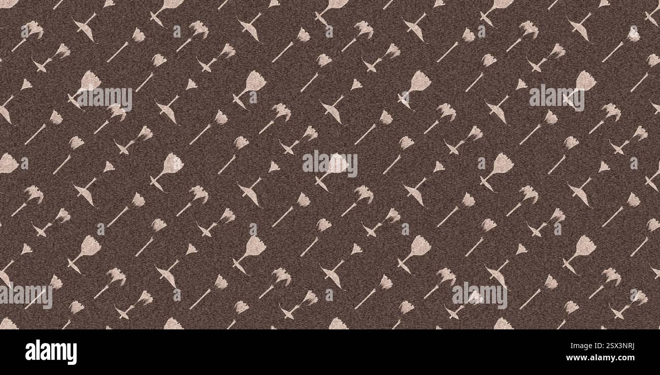Mocha brown linen floral patterns seamless patterns border design ...