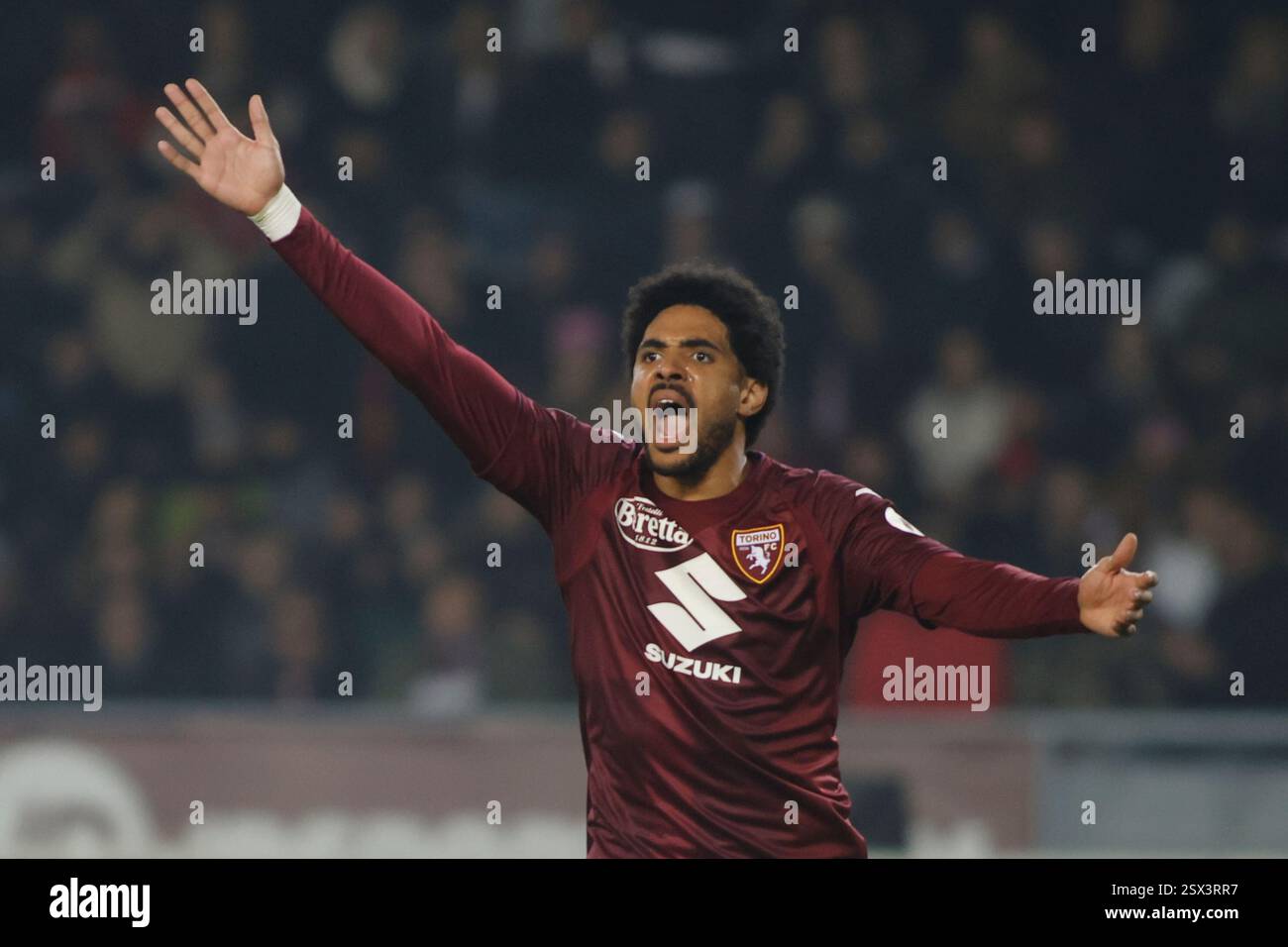 Turin, Italy. 22nd Feb, 2025. Saúl Coco of Torino FC during the Italian ...