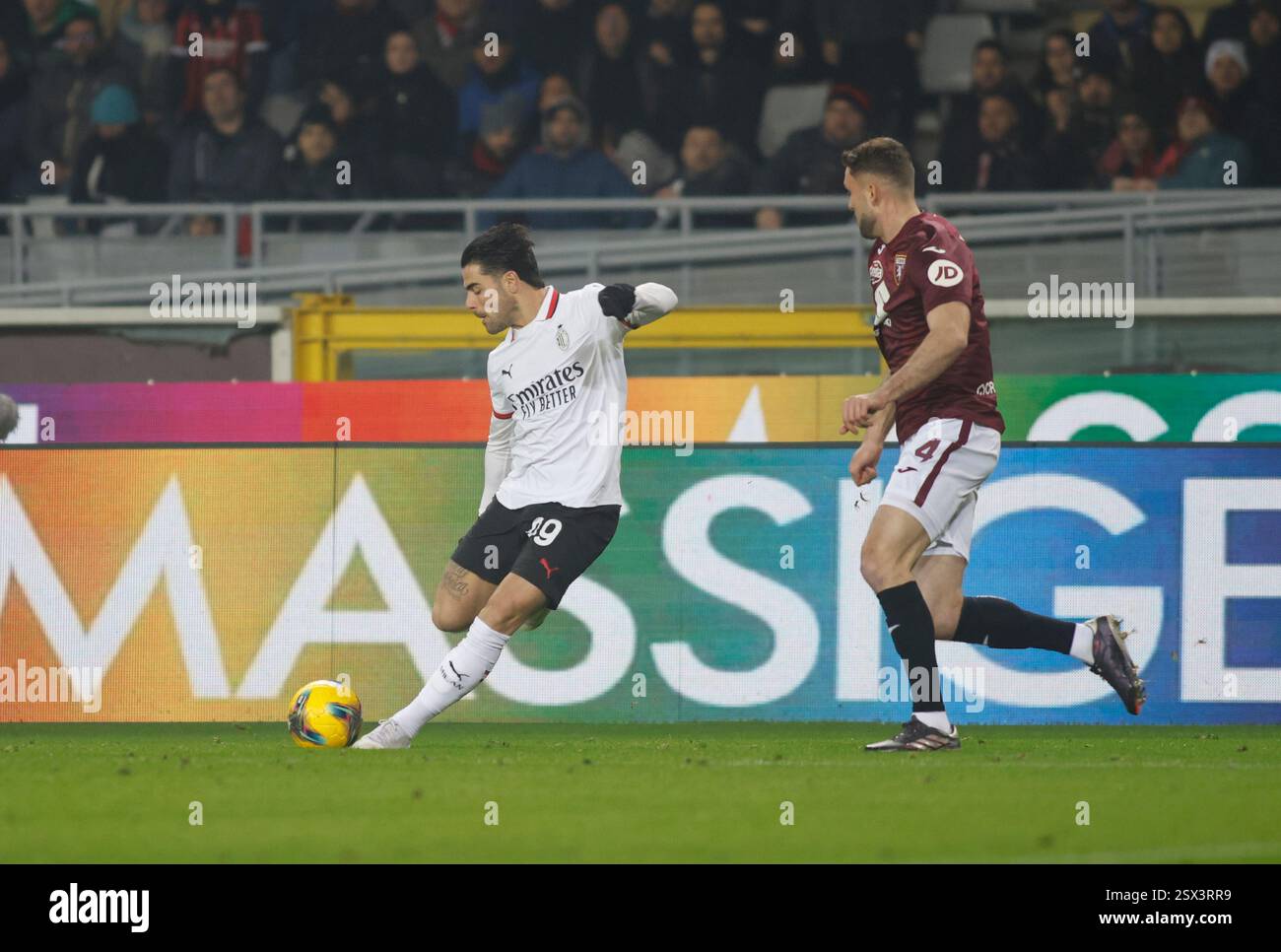 Turin, Italy. 22nd Feb, 2025. Riccardo Sottil of AC Milan during the ...