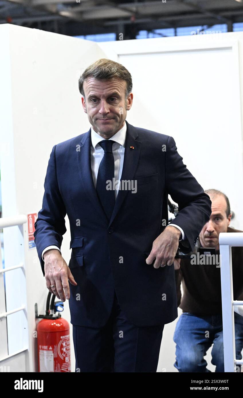 France's President Emmanuel Macron addresses the press after having ...