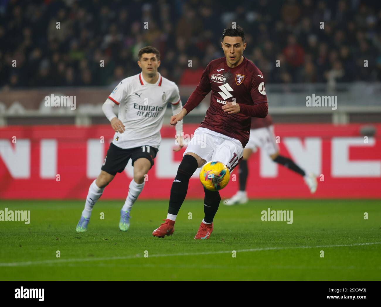 Turin, Italy. 22nd Feb, 2025. Elmas of Torino FC during the Italian ...