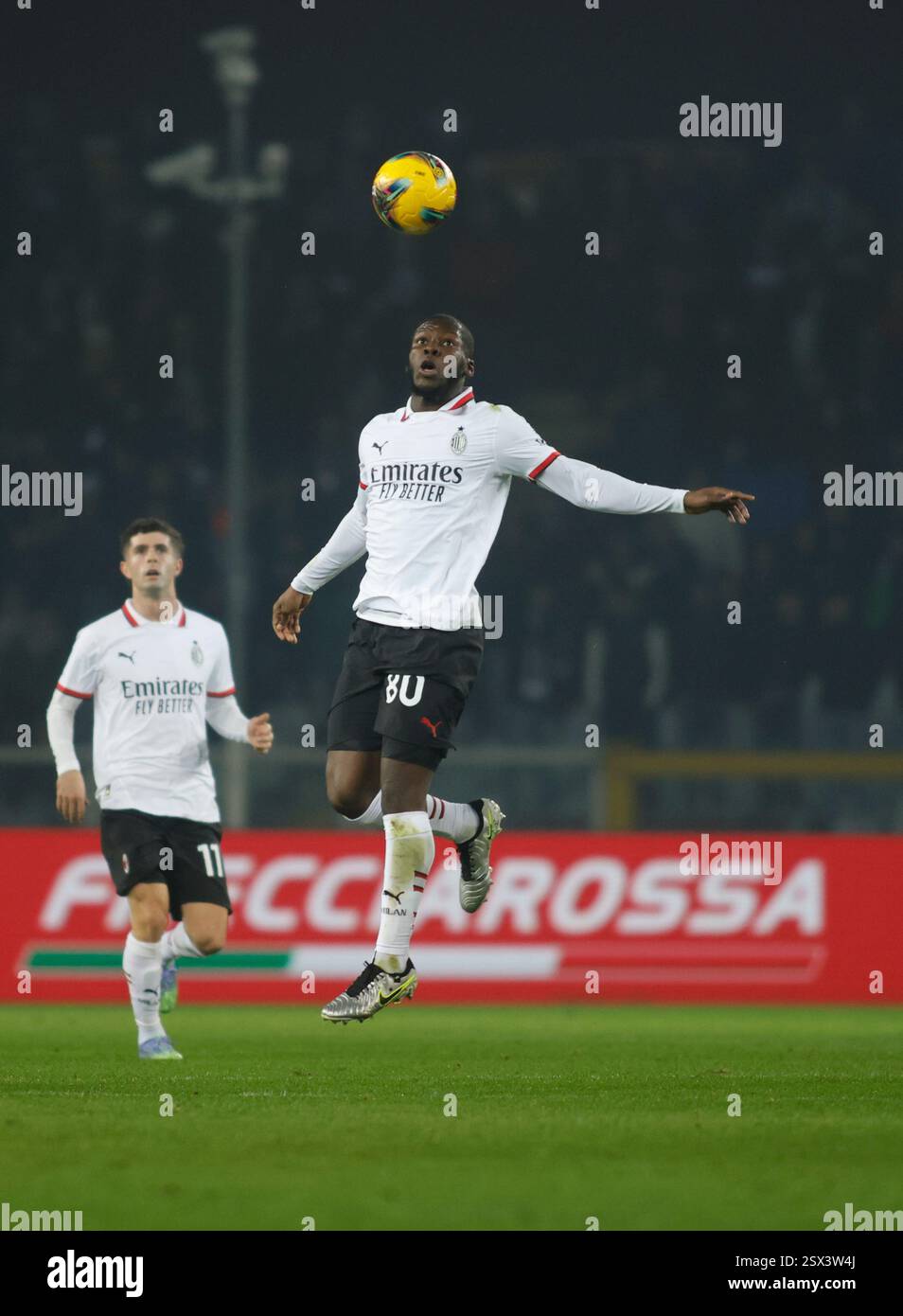 Turin, Italy. 22nd Feb, 2025. Yunus Musah of AC Milan during the Italian Serie A 204/25 season ...