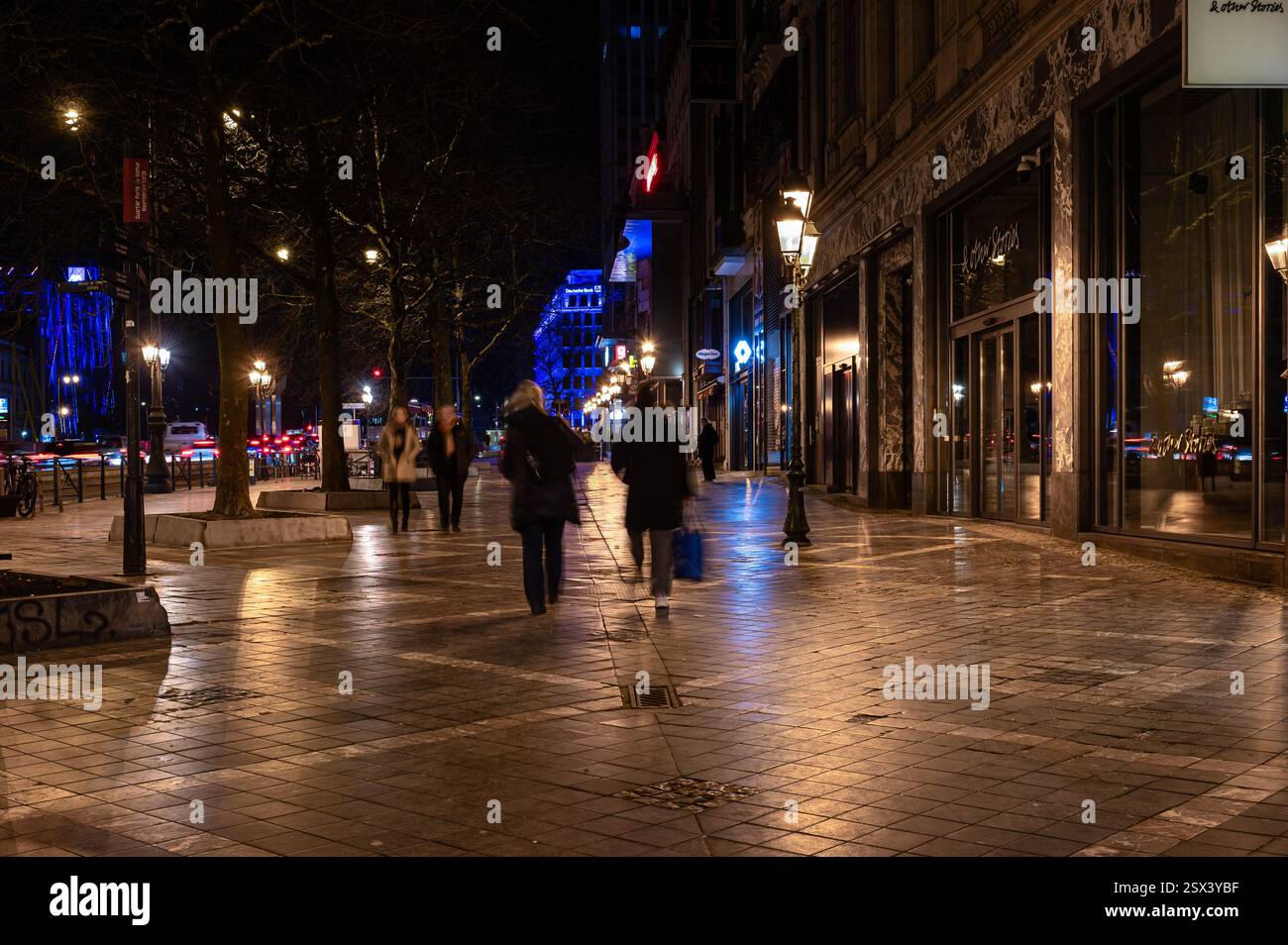 People walking over the Boulevard Toison D'Or or Gulden vlieslaan by ...