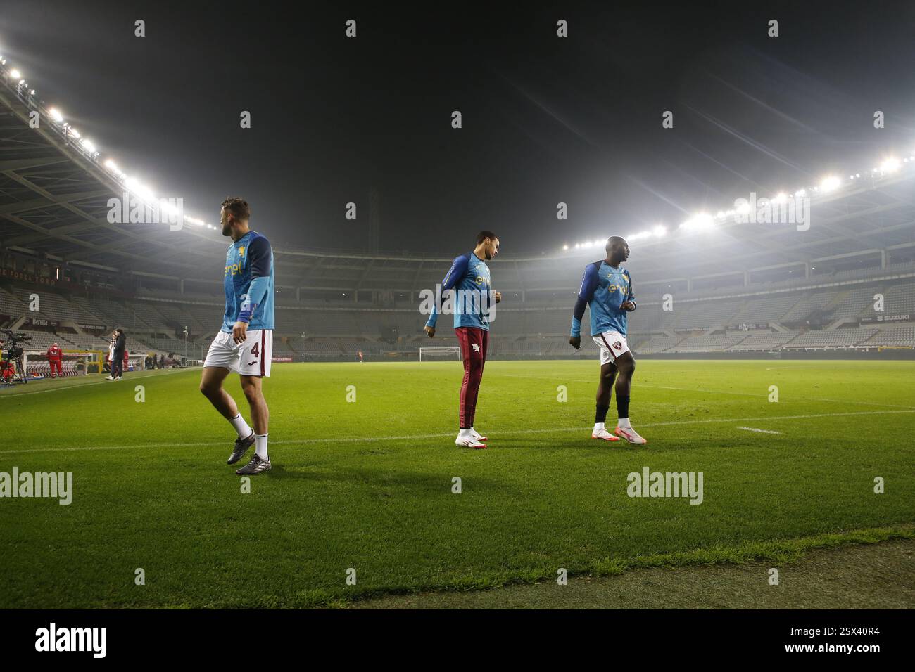 Turin, Italy. 22nd Feb, 2025. Sebastian Walukiewicz of Torino FC, Amine ...