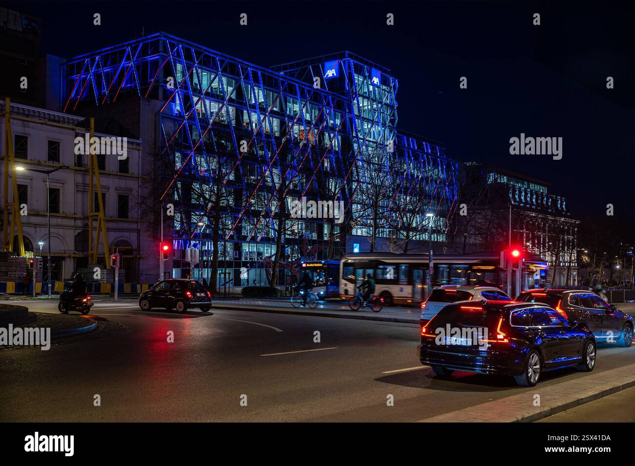 The AXA insurance and banking headquarters at Porte de Namur in Ixelles ...