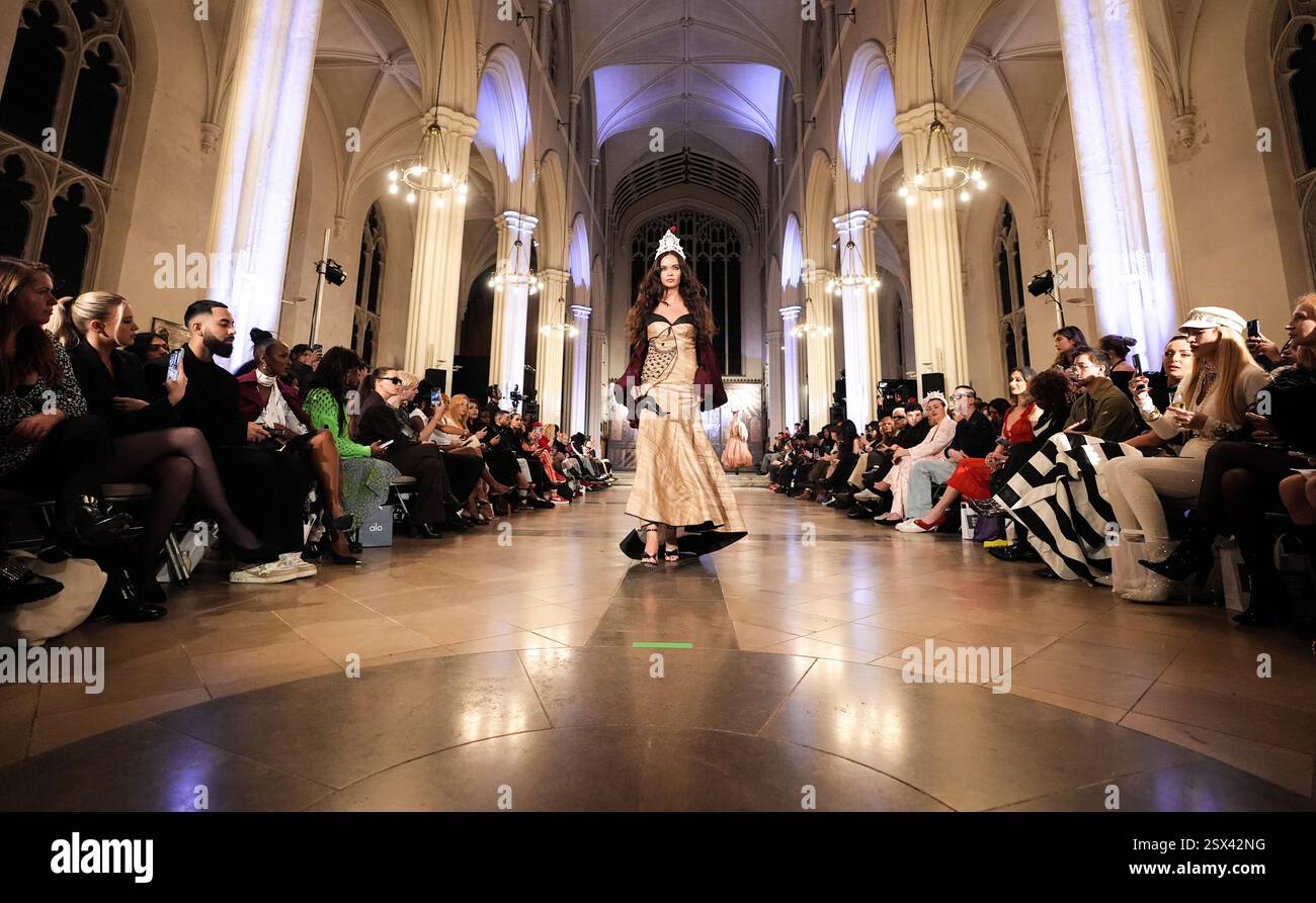 Models on the catwalk during the Pearl Academy show at St Johns Church ...