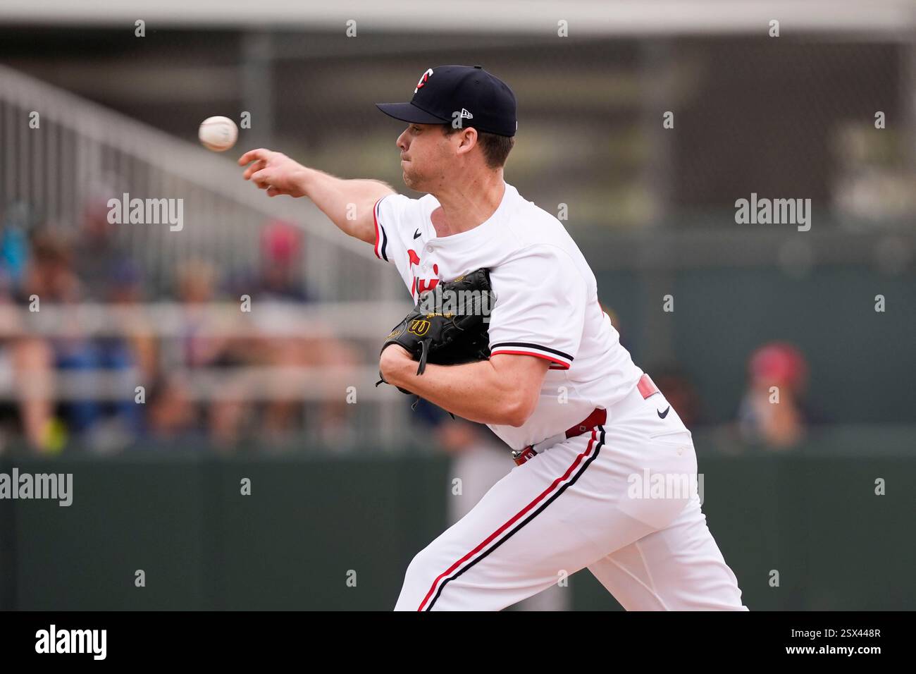 Minnesota Twins pitcher Justin Topa delivers in the third inning of a ...
