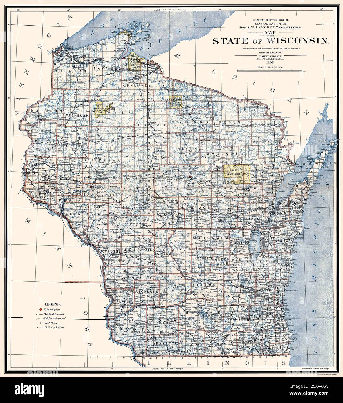 U s map of indian land hi-res stock photography and images - Alamy
