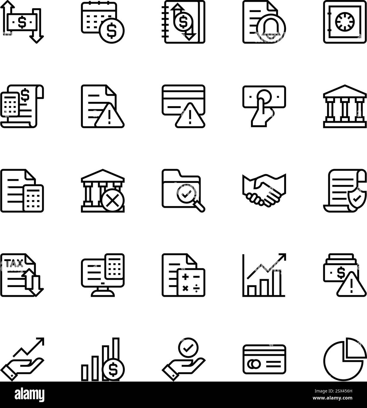 Accounting Icons Set Stock Vector Image & Art - Alamy