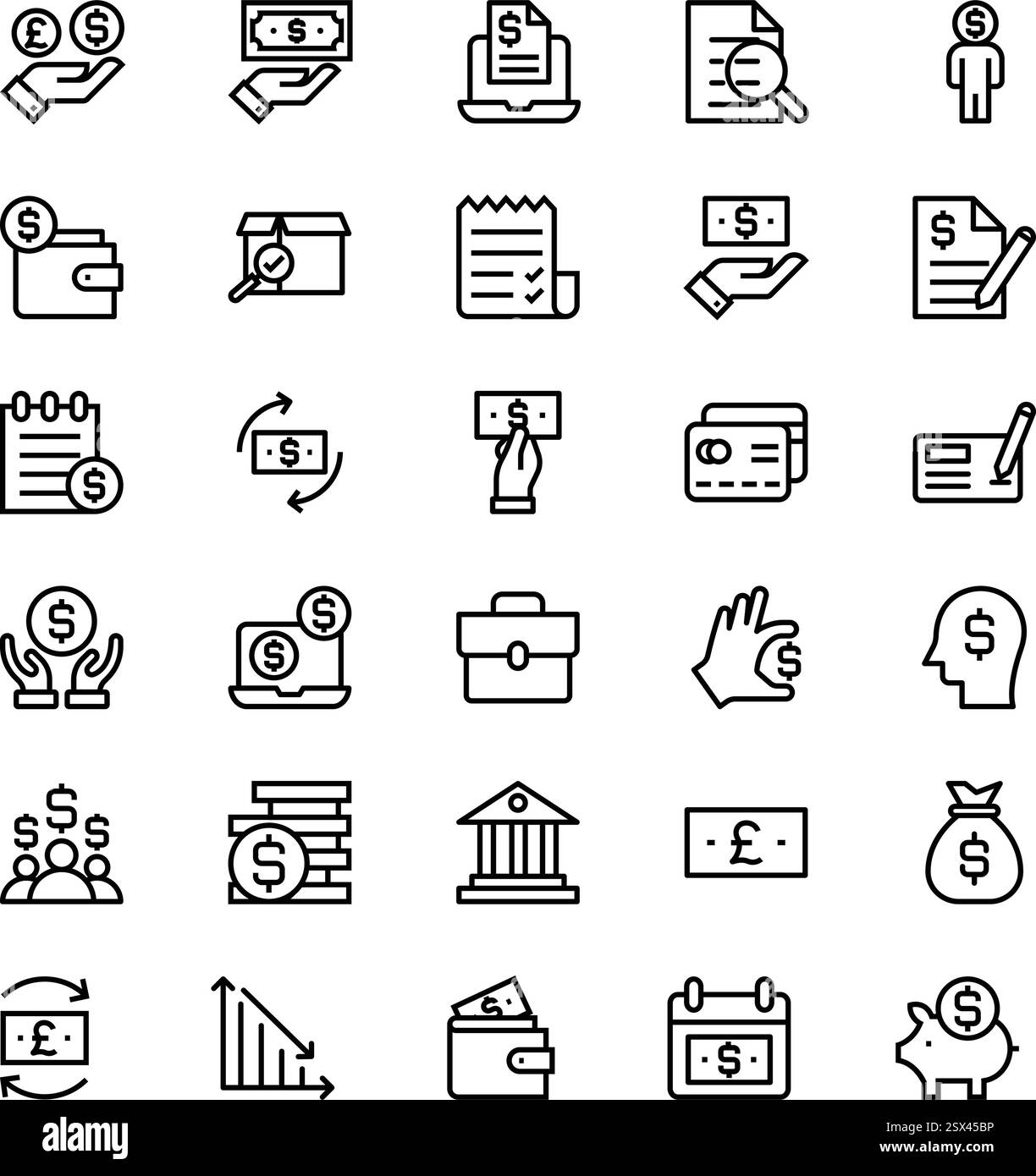 Accounting Icons Set Stock Vector Image & Art - Alamy