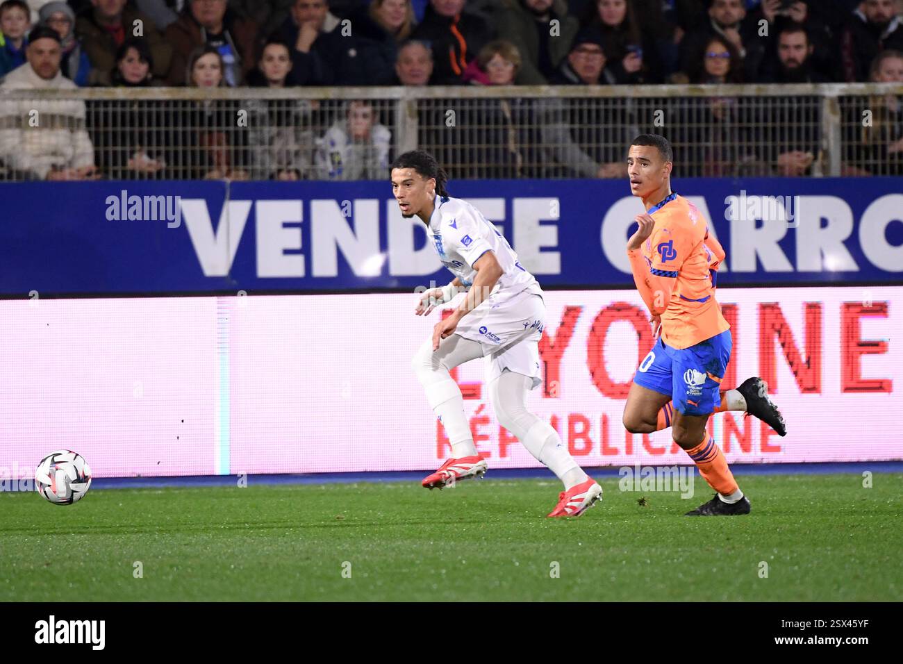 92 Clement AKPA (aja) - 10 Mason GREENWOOD (om) during the Ligue 1 ...