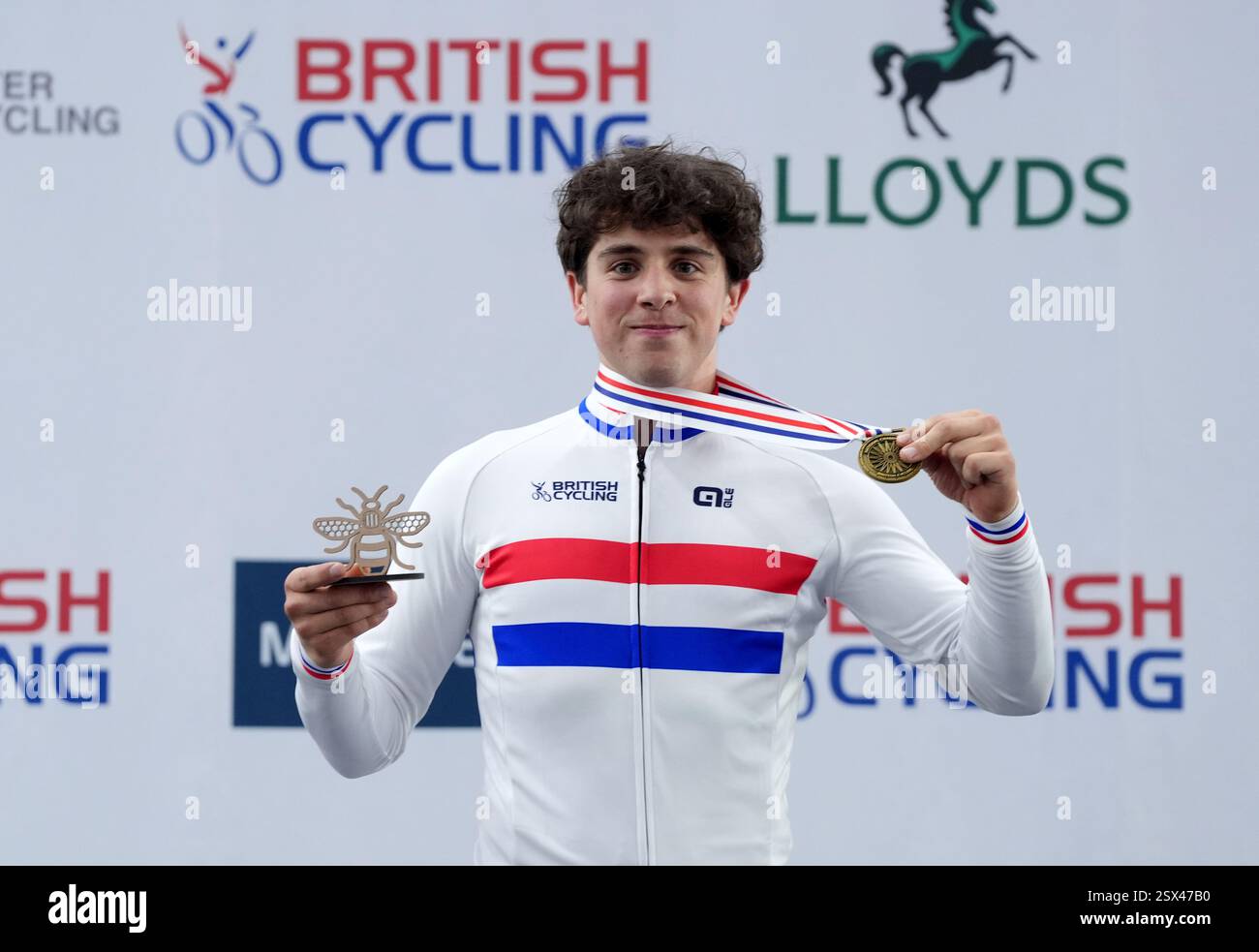 Gold medalist Archie Atkinson on the podium for the Men's Para C4 ...