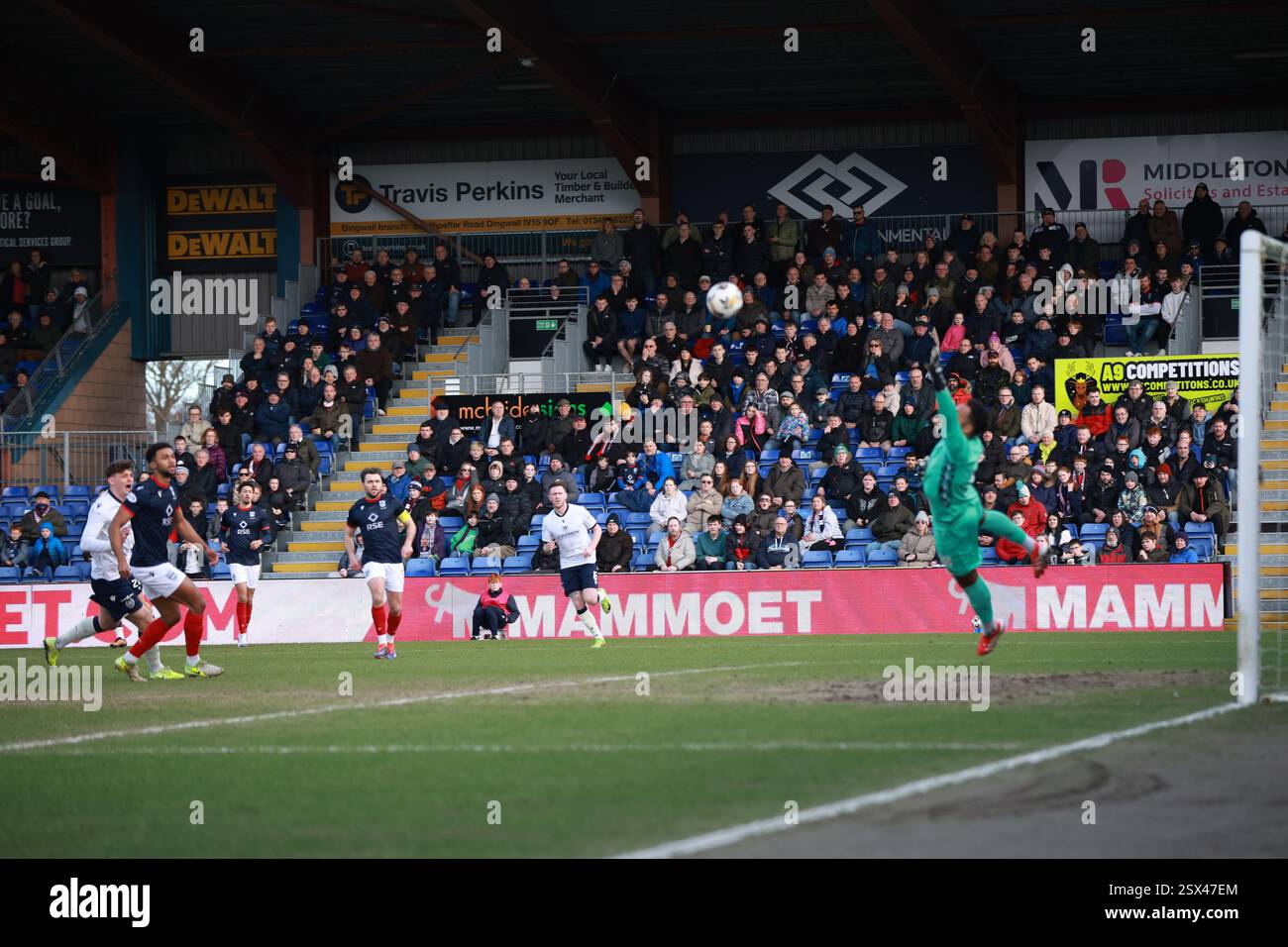 Victoria Park, Dingwall, UK. 22nd Feb, 2025. Scottish Premiership ...