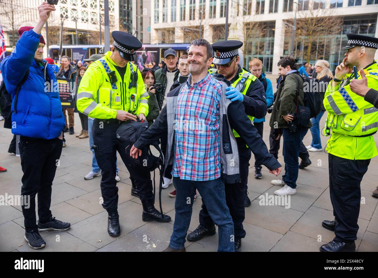 Manchester, UK. 22 FEB, 2025. Martin Frost, 47, who was arrested ...