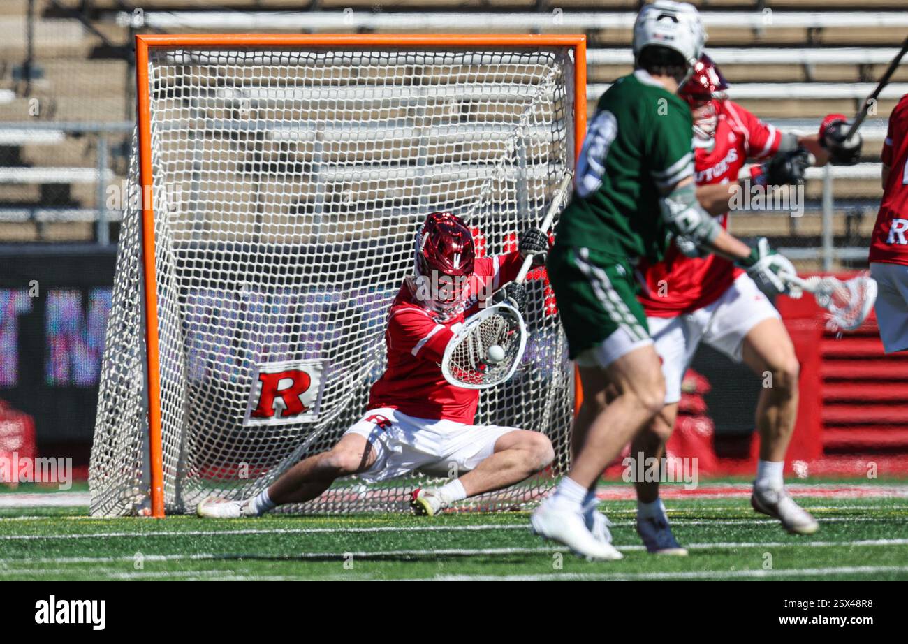Piscataway, NJ, USA. 22nd Feb, 2025. Rutgers goalie Cardin Stoller (92 ...
