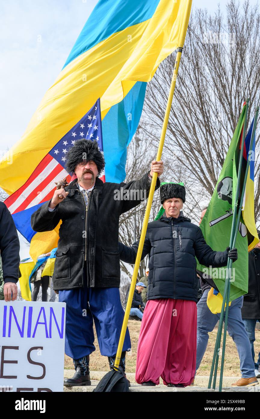 February 22, 2025, Washington, DC -- People gathered at the Lincoln ...