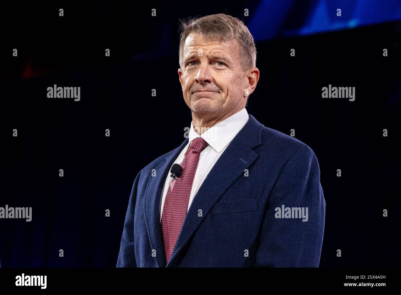 Washington Dc, USA. 22nd Feb, 2025. Private military Blackwater founder, Erik Prince sits in ...