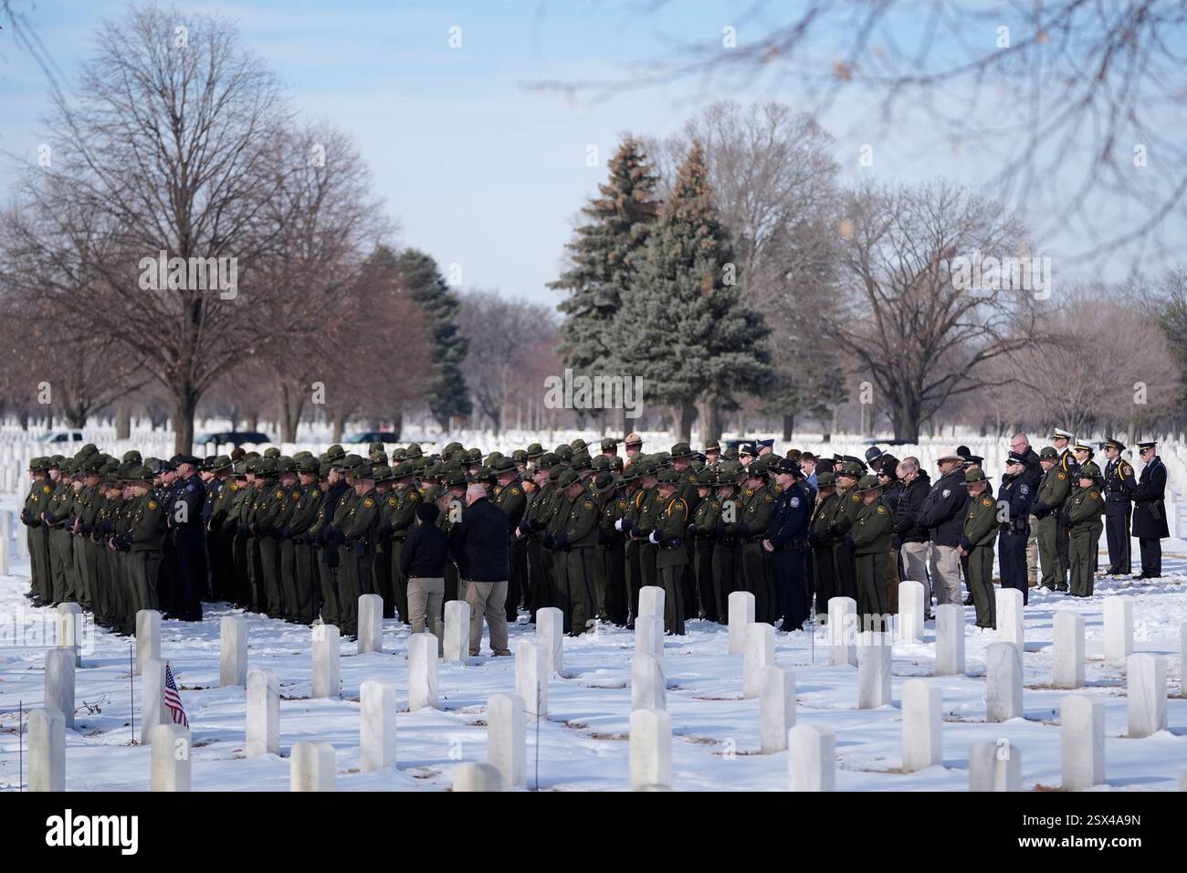 U.S. Border Patrol members attend the service for U.S. Border Patrol ...