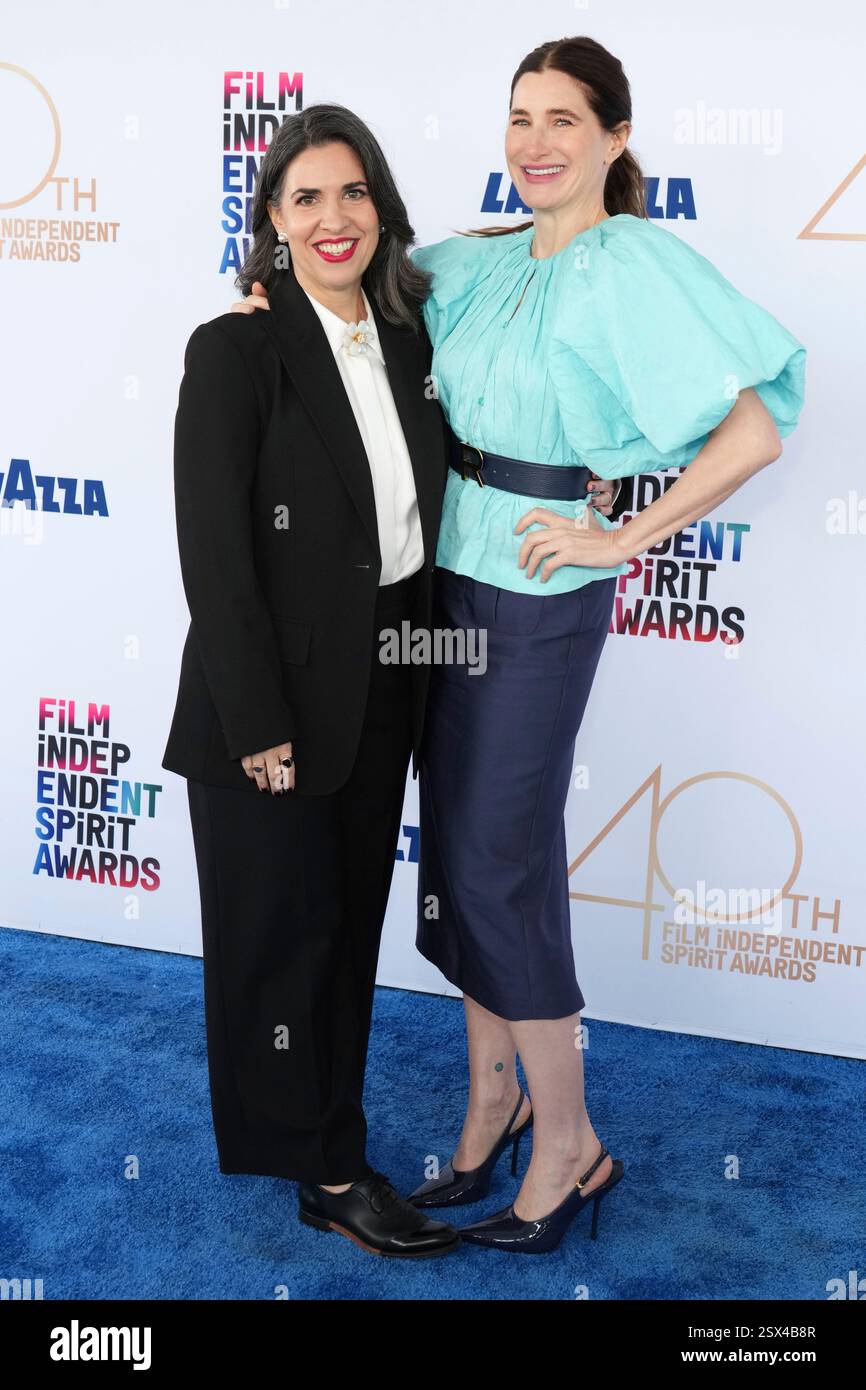 Jac Schaeffer, left, and Kathryn Hahn arrive at the Film Independent ...