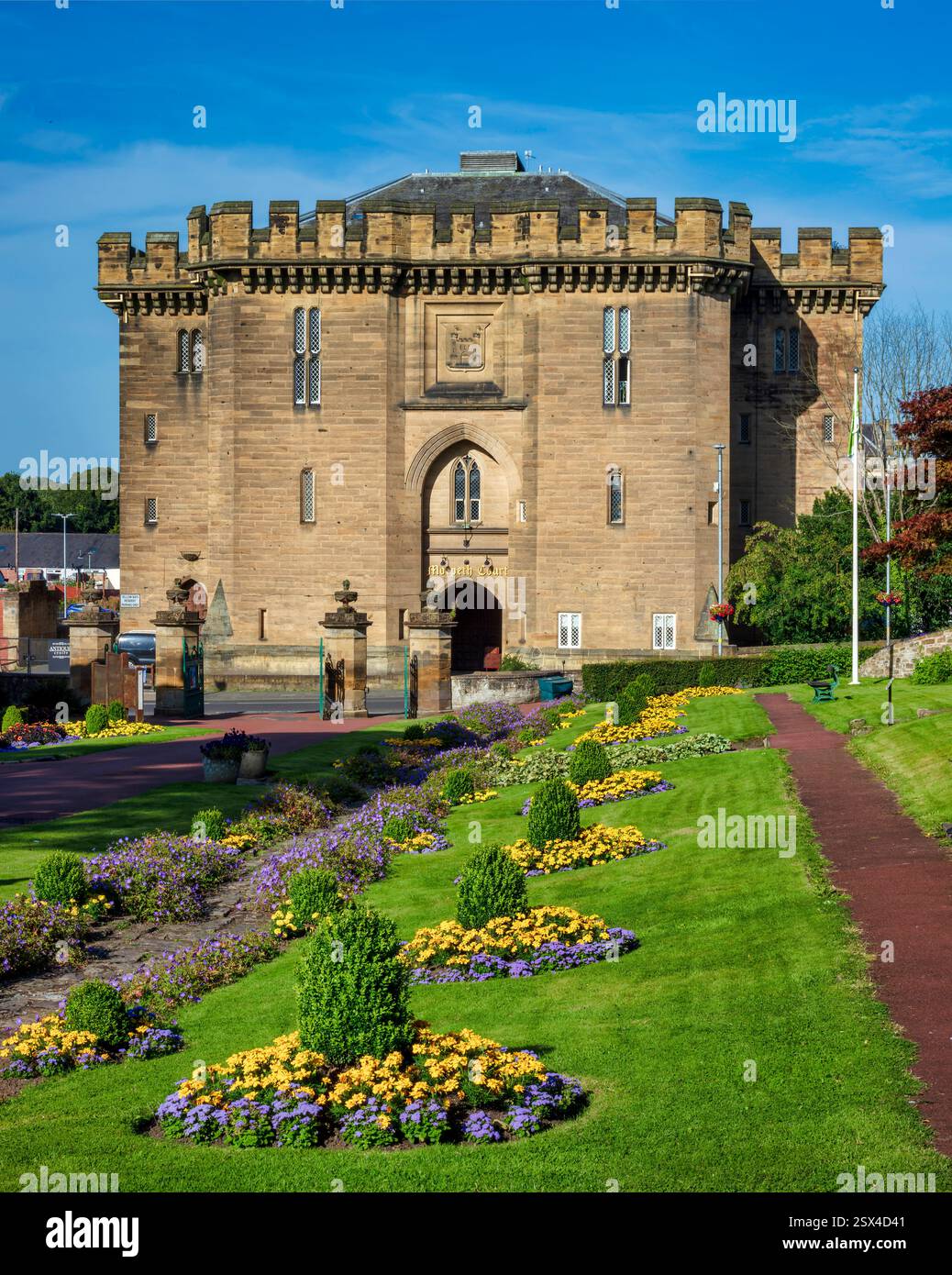 A view in Summer in a sunny day in Carlisle Park in Morpeth in ...
