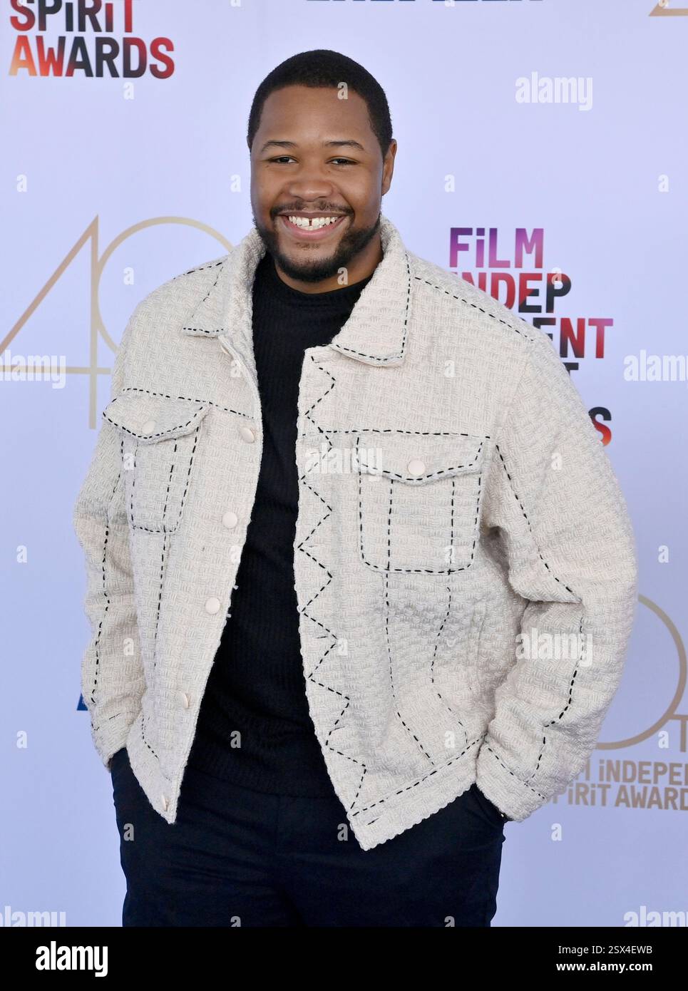 Santa Monica, United States. 22nd Feb, 2025. Luke Tennie arrives for ...