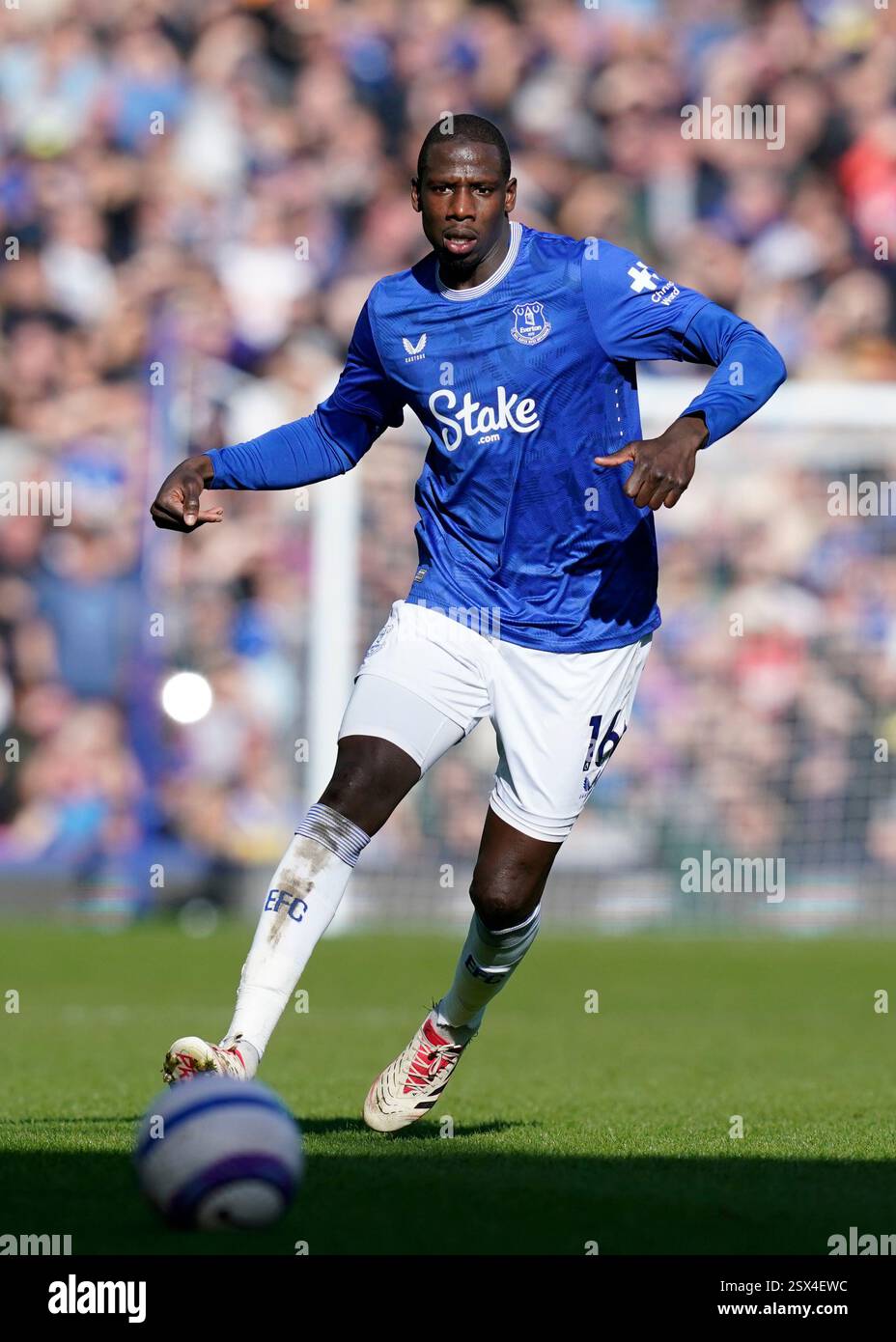 Liverpool, UK. 22nd Feb, 2025. Abdoulaye Doucoure of Everton during the ...