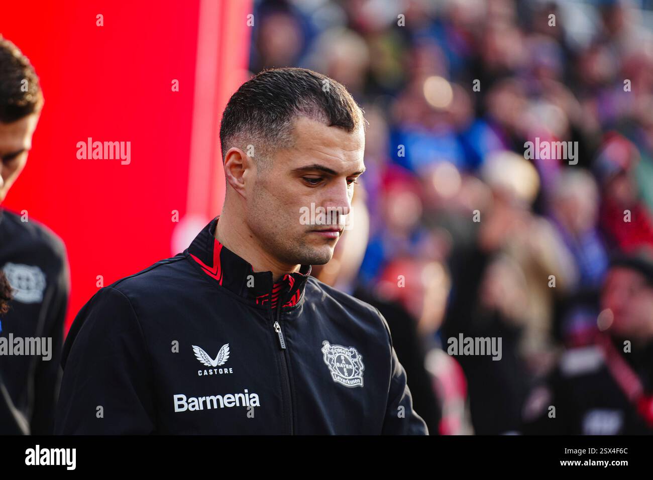 Kiel, Deutschland. 22nd Feb, 2025. Granit Xhaka (Bayern 04 Leverkusen, #34) GER, Holstein Kiel ...