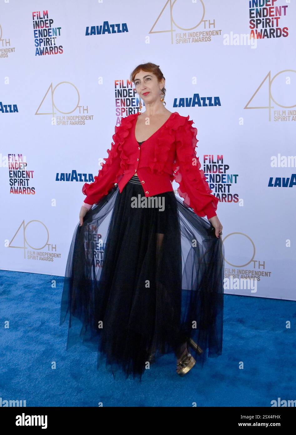 Caryn Capotosto arrives for the Film Independent Spirit Awards in Santa ...