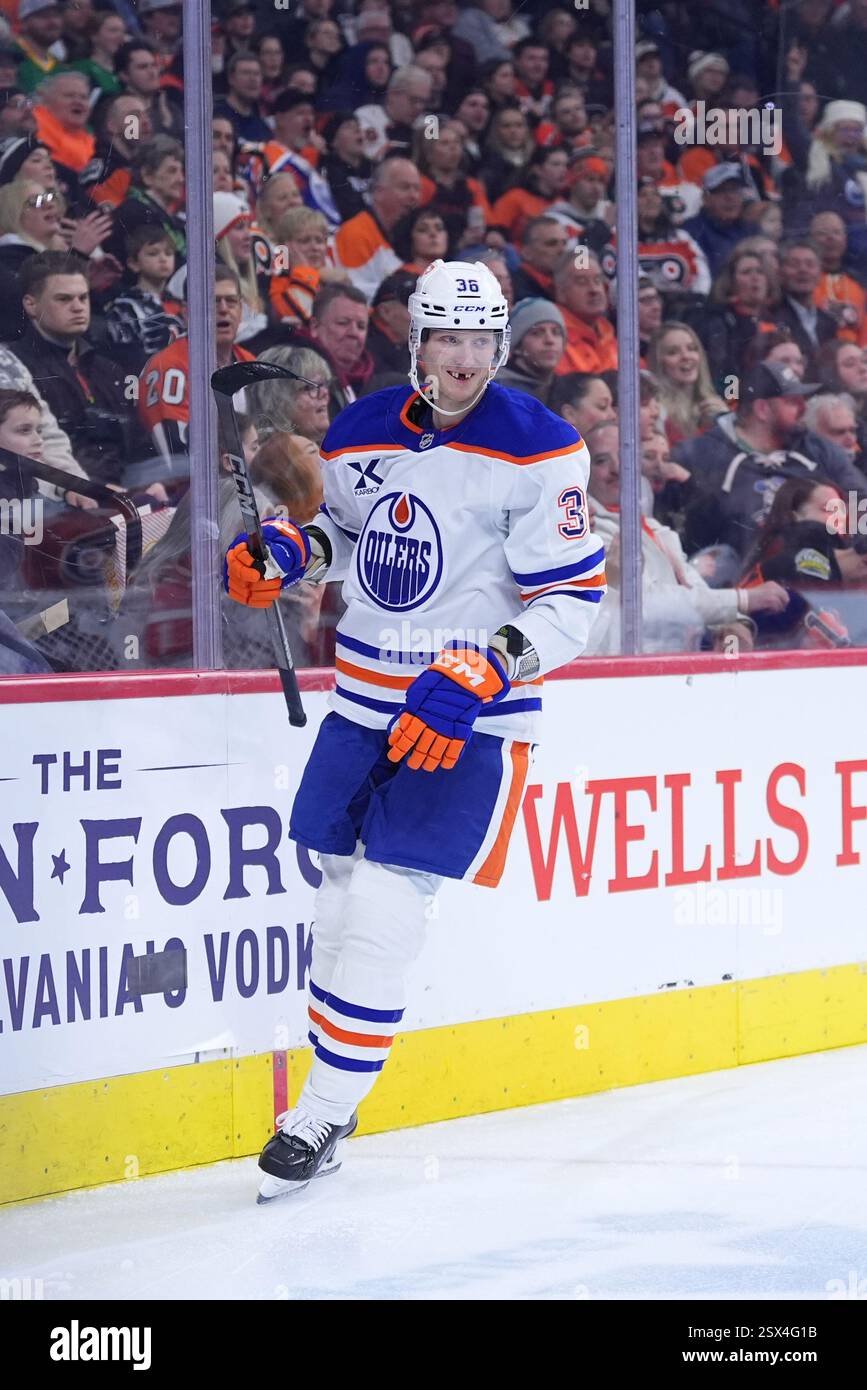 Edmonton Oilers' John Klingberg reacts during an NHL hockey game ...