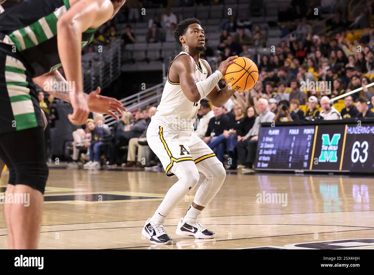 February 22, 2025: Appalachian State Mountaineers guard Myles Tate (12 ...