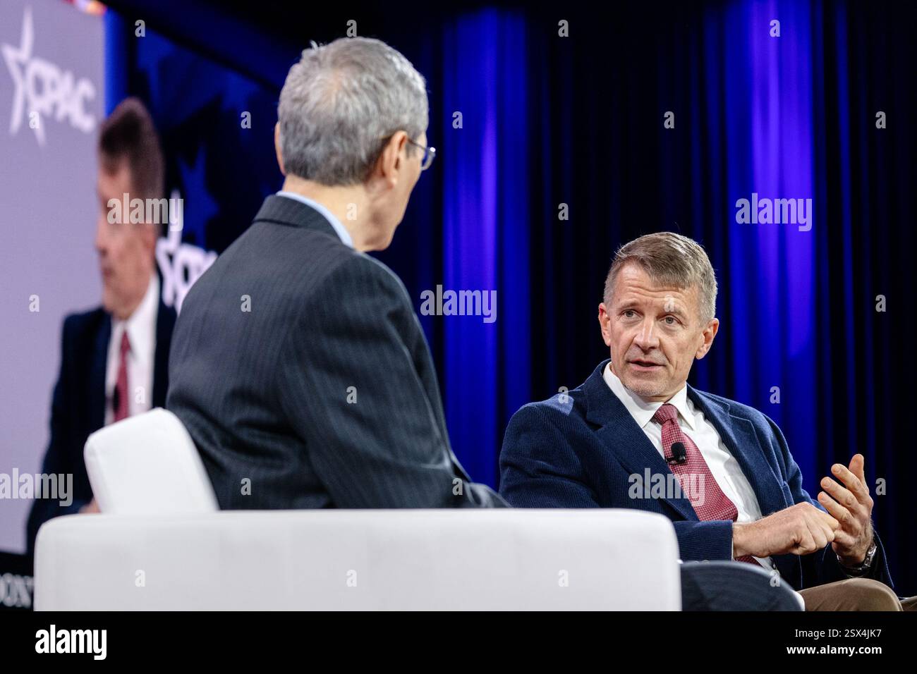 Washington Dc, USA. 22nd Feb, 2025. Private military Blackwater founder, Erik Prince sits in ...