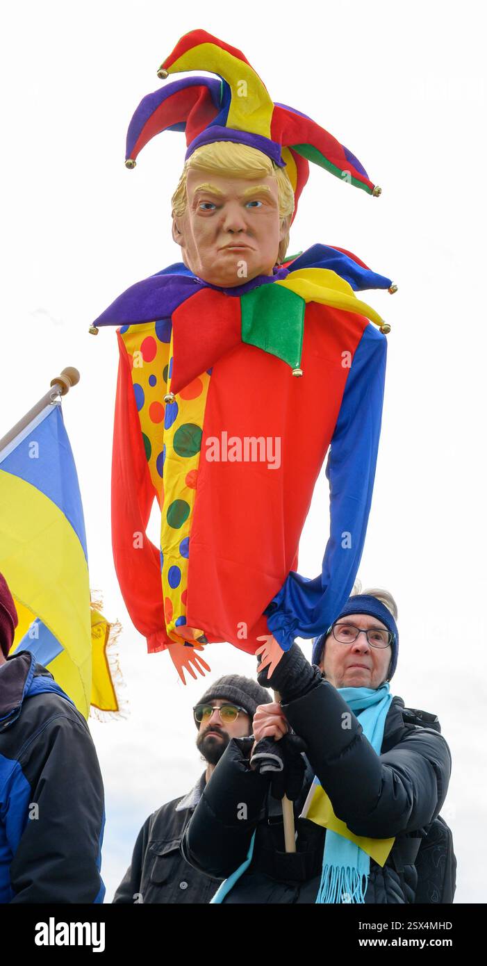 February 22, 2025, Washington, DC -- People gathered at the Lincoln ...