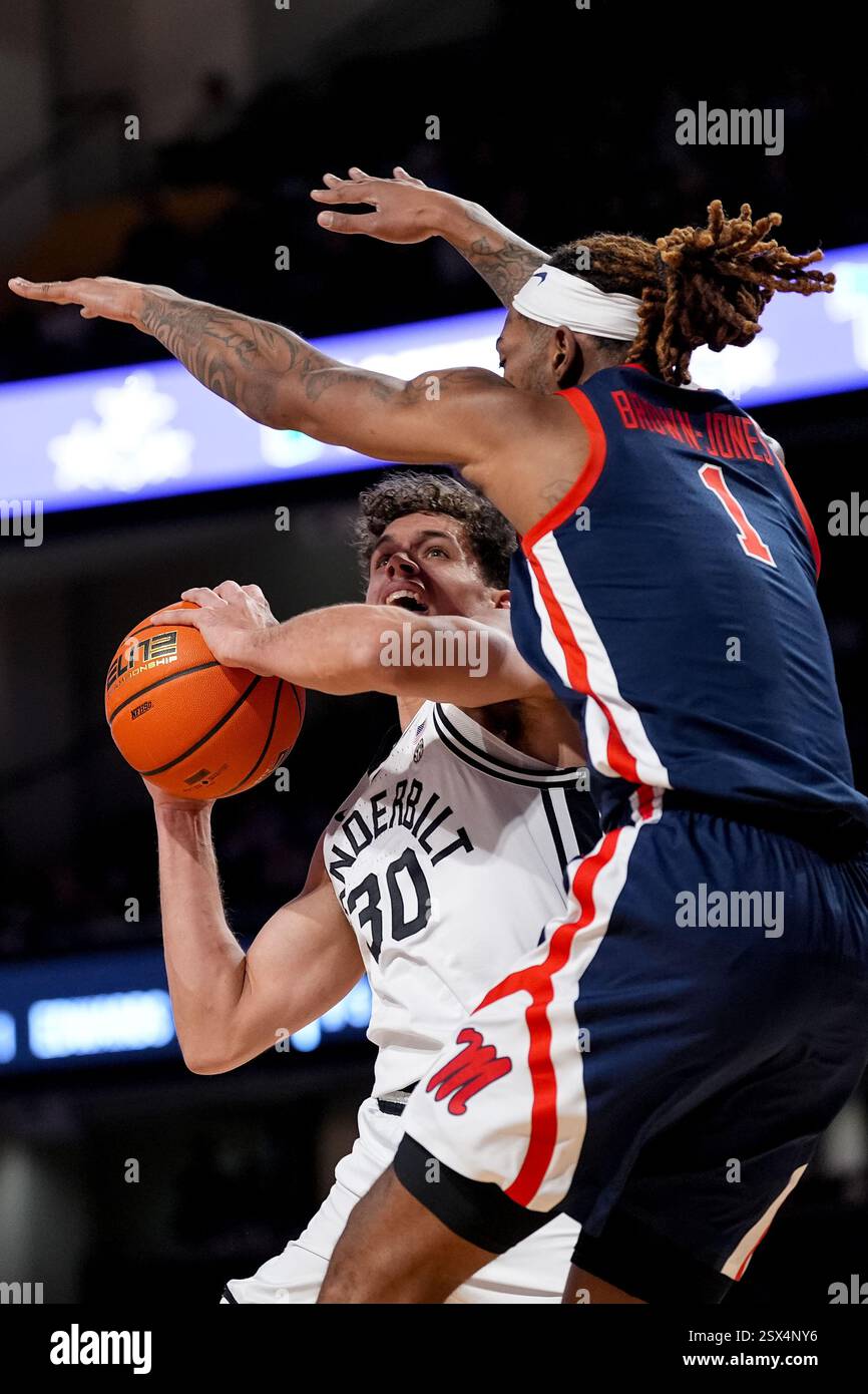 Nashville, Tennessee, USA. 22nd Feb, 2025. Vanderbilt guard Chris Manon ...