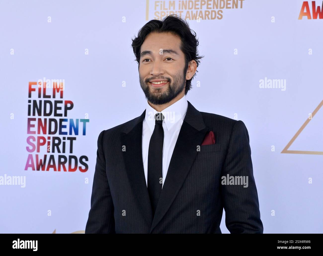 Santa Monica, United States. 22nd Feb, 2025. Shinnosuke Abe arrives for ...