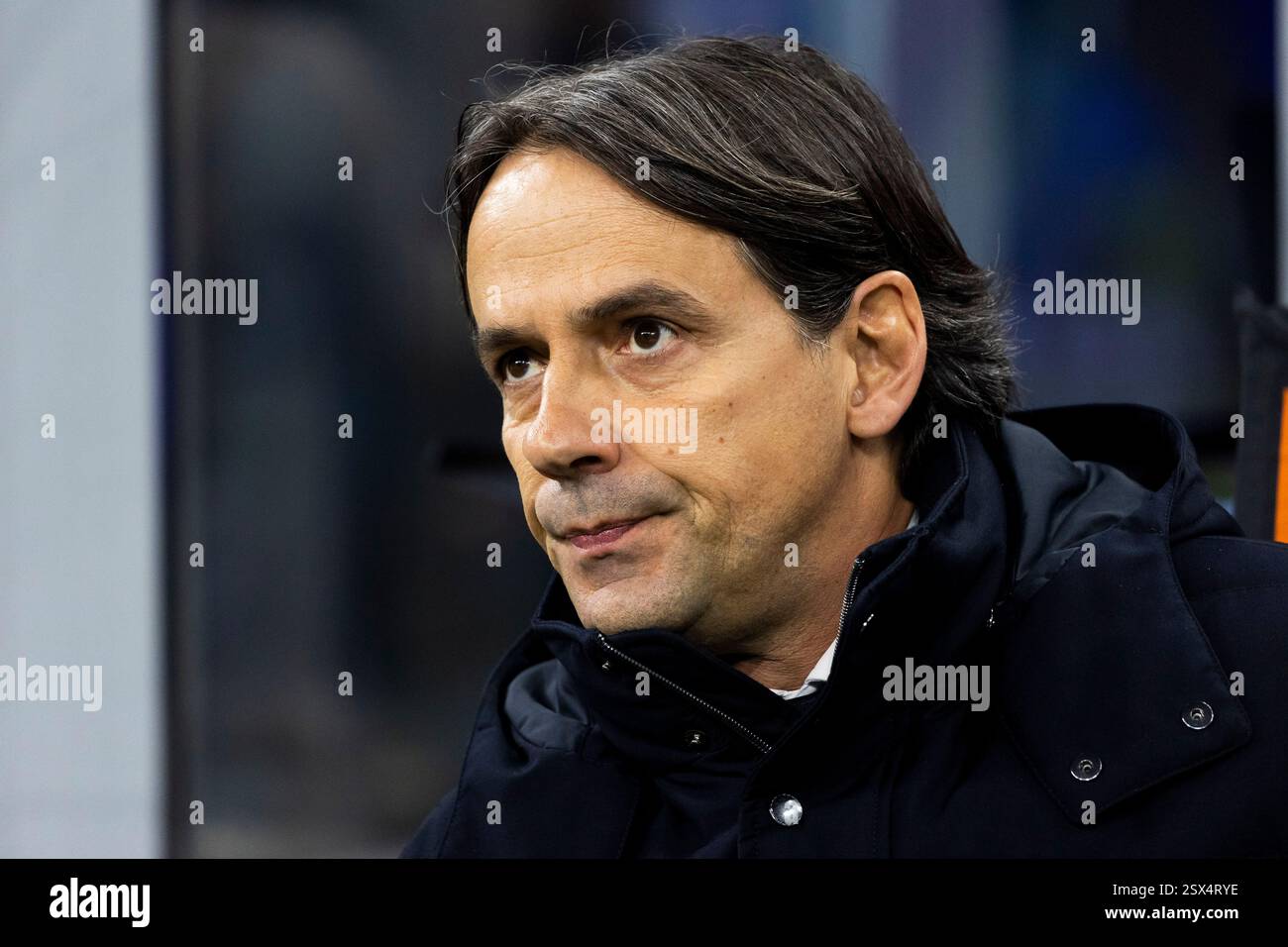 Milan, Italy. 22nd Feb 2025. Simone Inzaghi in action during Serie A ...