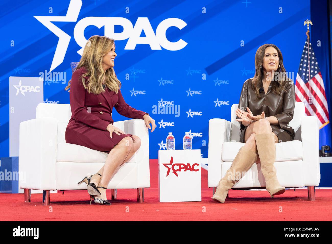 National Harbor, USA. 22nd Feb, 2025. Governor Sarah Huckabee Sanders ...