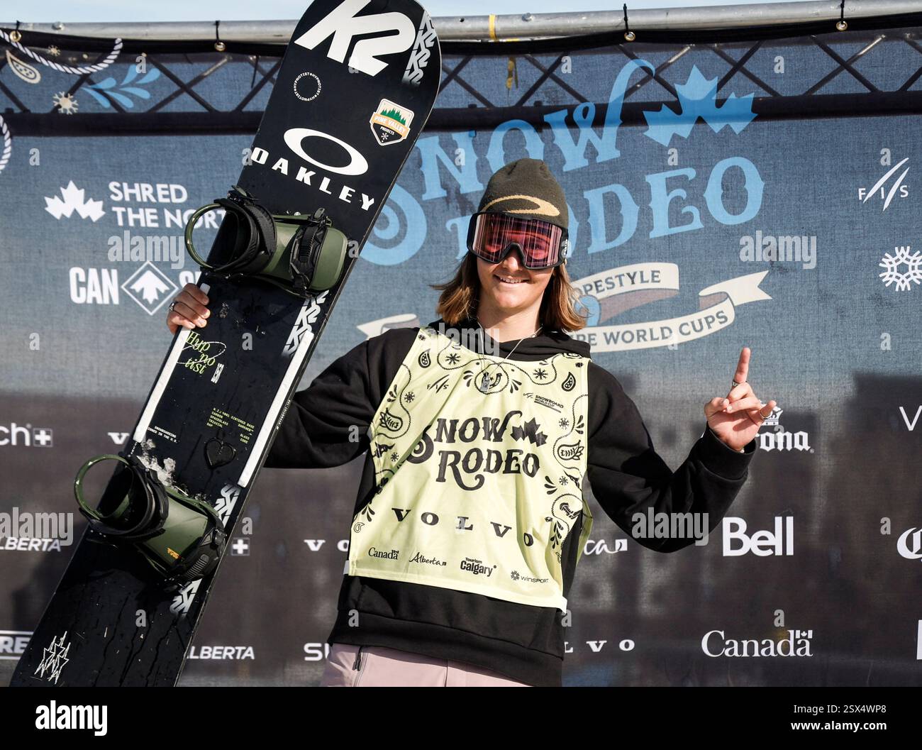 Calgary, Canada. 22nd Feb, 2025. Canada's Cameron Spalding celebrates ...