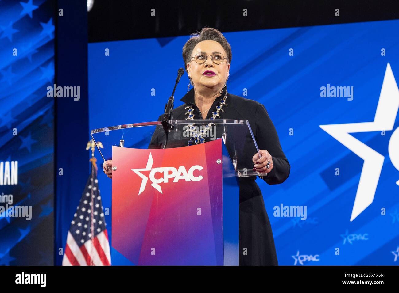 Congresswoman Harriet Hageman of Wyoming speaks during 2025 CPAC ...