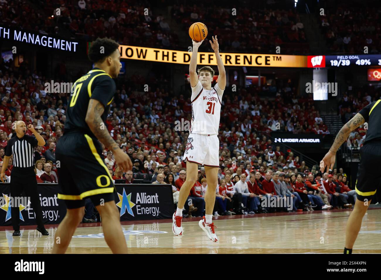 February 22, 2025: Wisconsin Badgers forward Nolan Winter (31) takes a ...