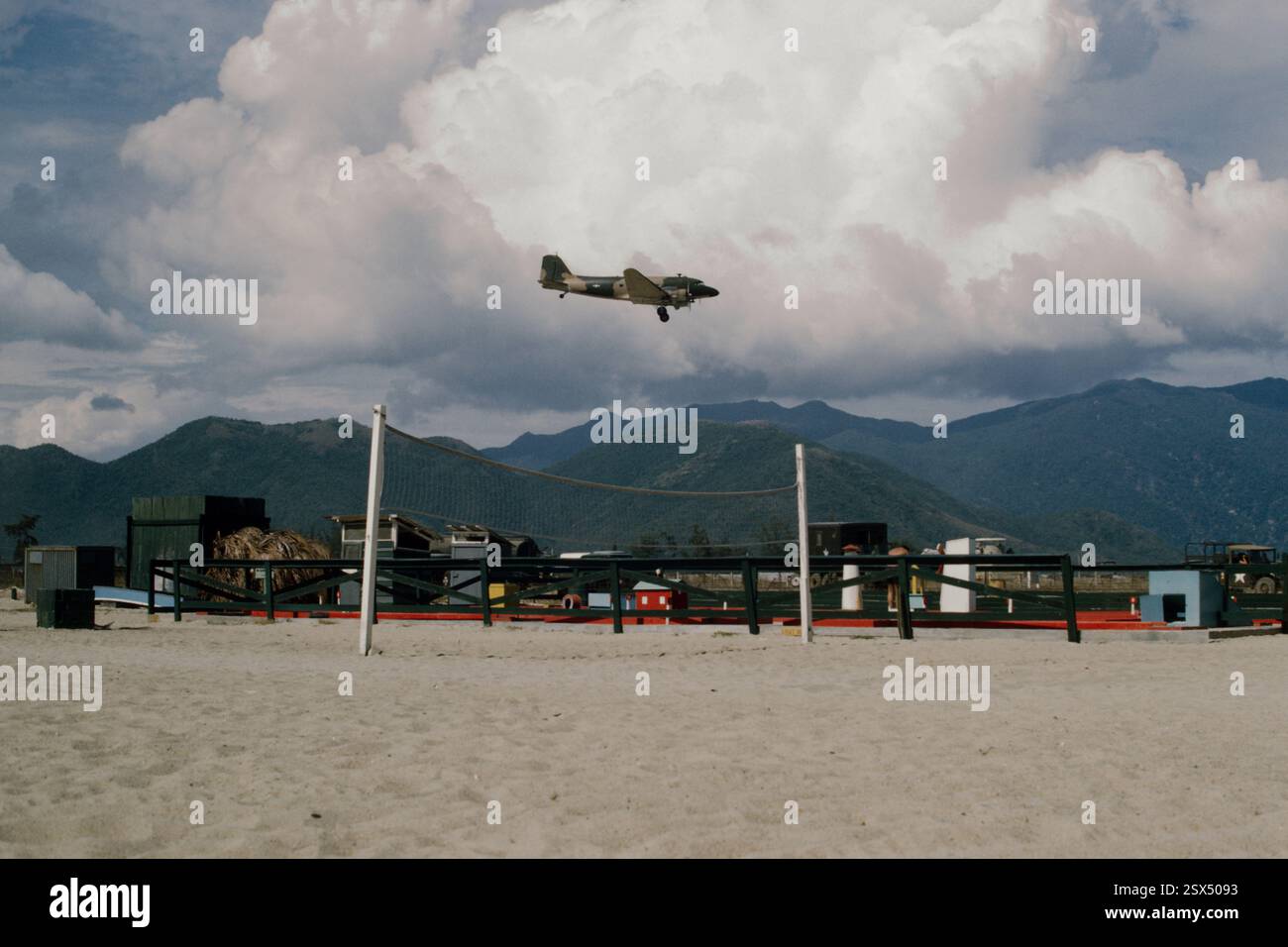 United States Air Force Douglas EC-47 landing in Tan Son Nhut AFB ...