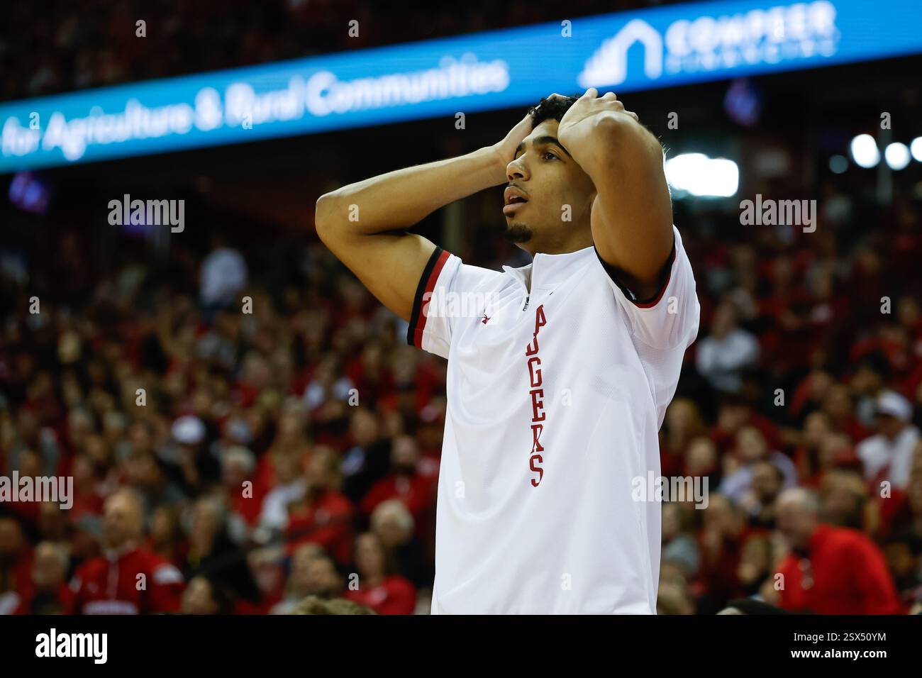 February 22, 2025: Wisconsin Badgers guard Daniel Freitag (5) in ...