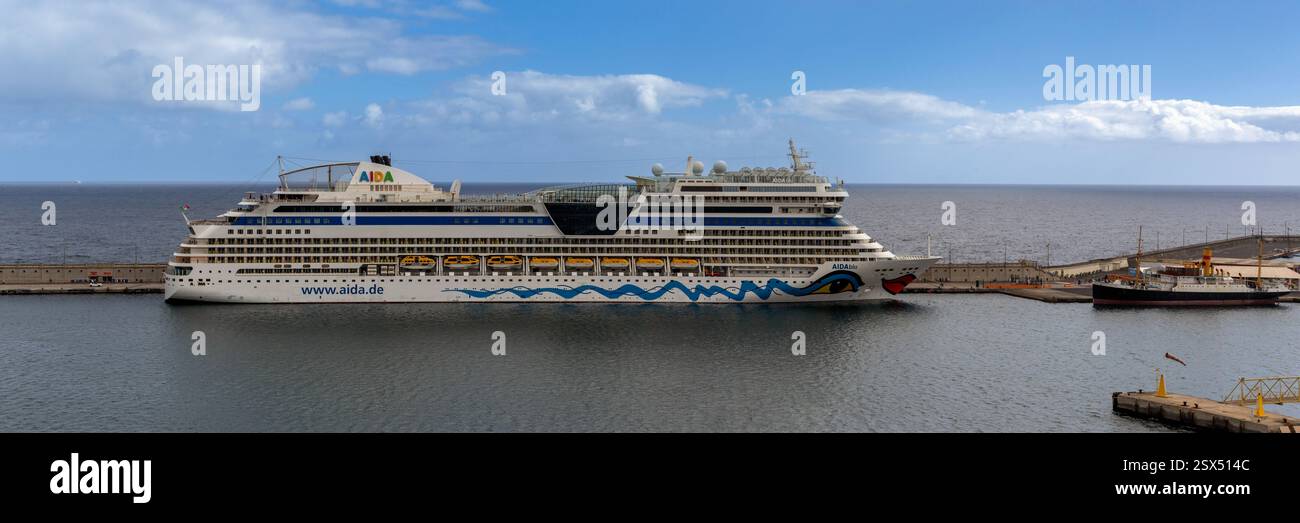 SANTA CRUZ DE TENERIFE, CANARY ISLANDS - FEBRUARY 01, 2025: Panorama of ...