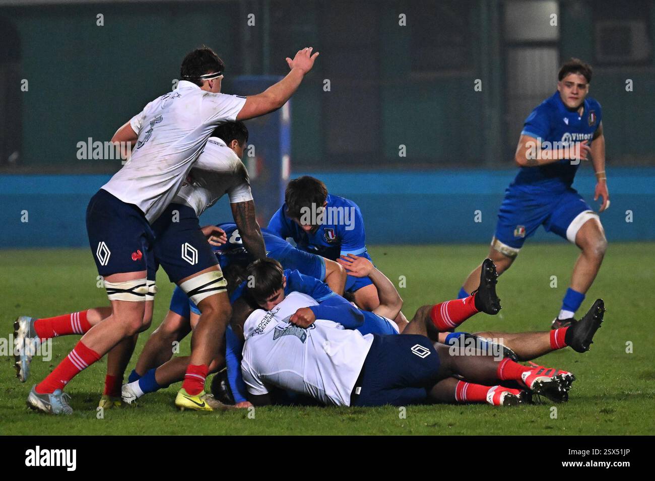 Monigo, Italy. 22nd Feb, 2025. Scrum during the match Italy vs. France ...