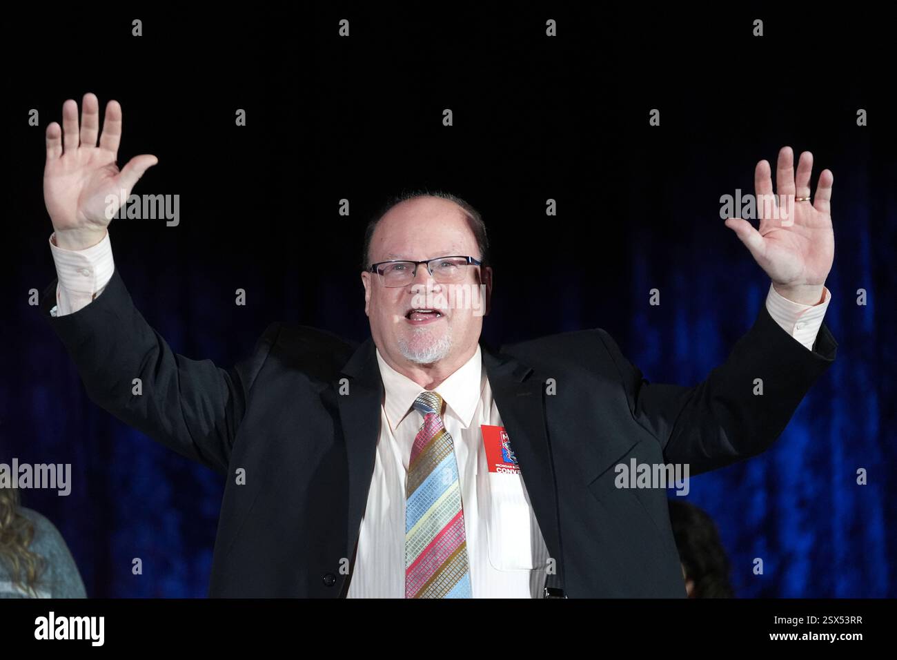State Sen. Jim Runestad, R-White Lake, reacts during the Michigan ...