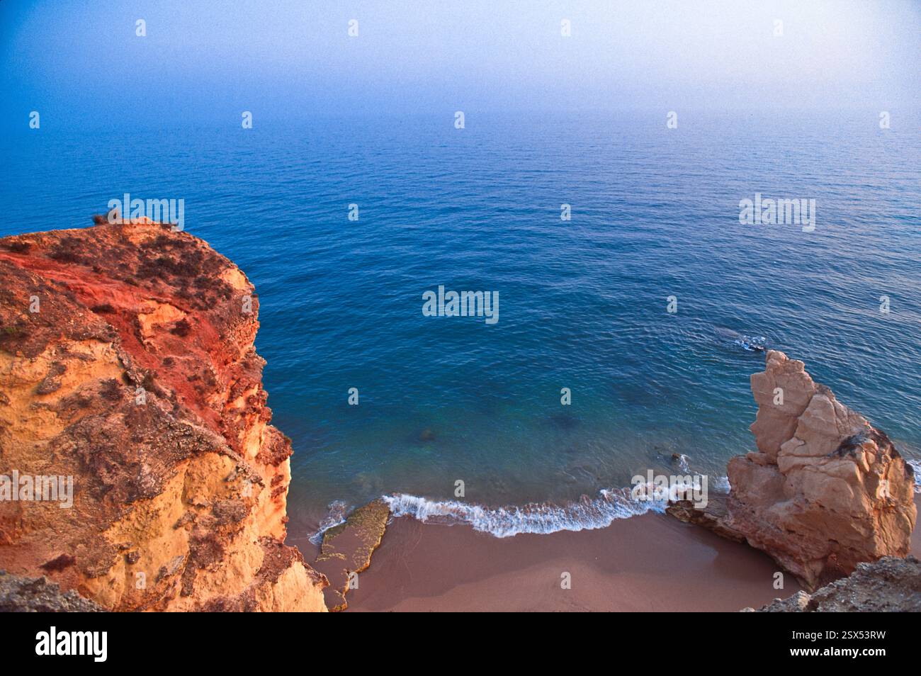 The Algarve coastline, a popular European tourist destination of scenic ...