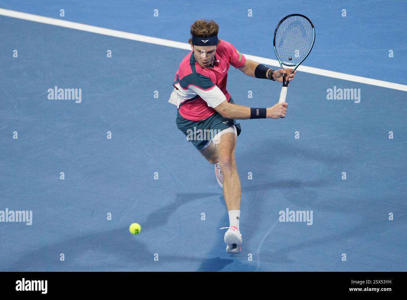 Doha, Qatar. 22nd Feb, 2025. Andrey Rublev of Russia during the 2025 ...