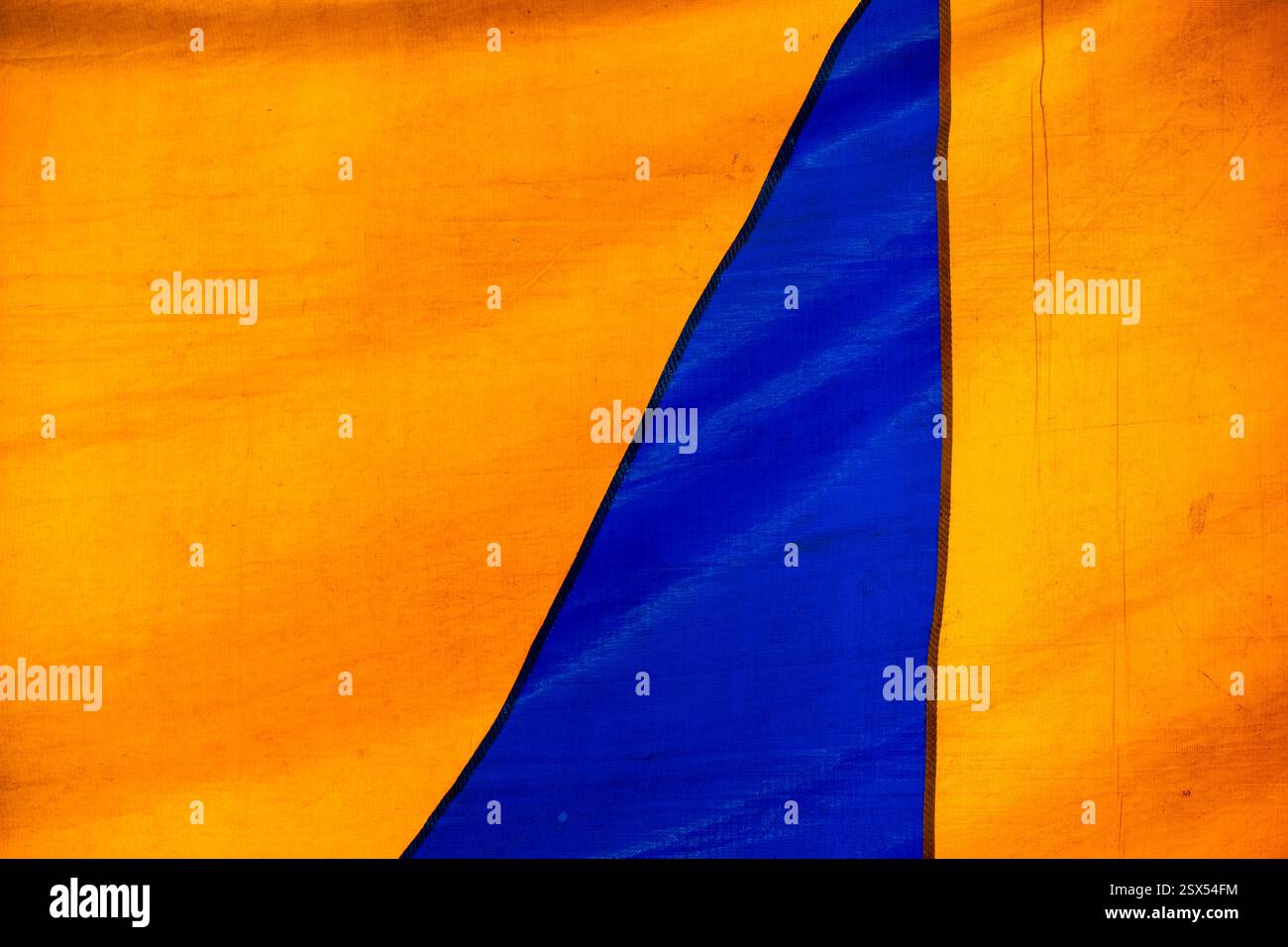 Colorful texture of old circus tent forming blue and yellow geometric ...