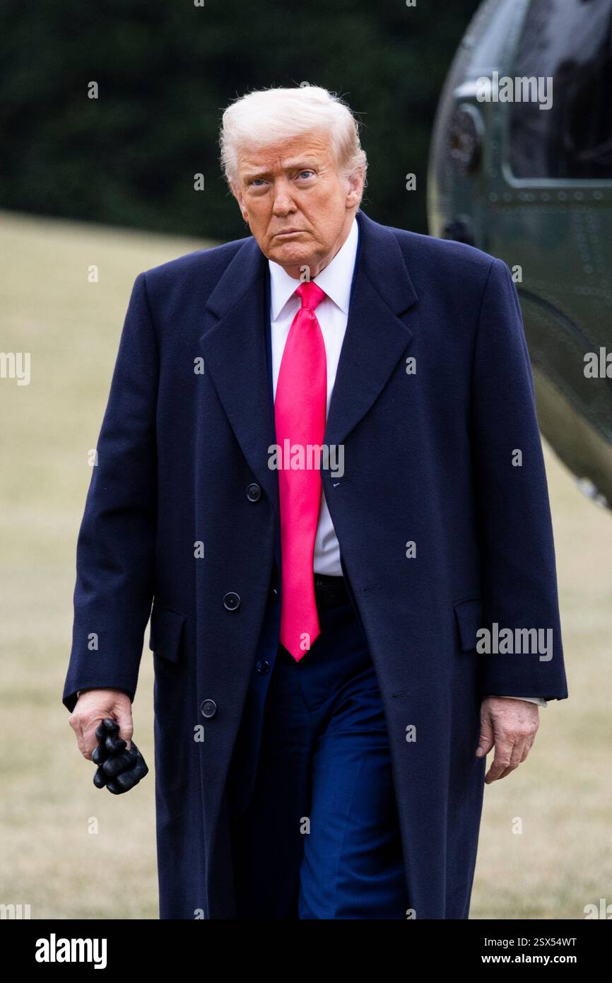 WASHINGTON – February 22, 2025: President Donald Trump arrives at the ...