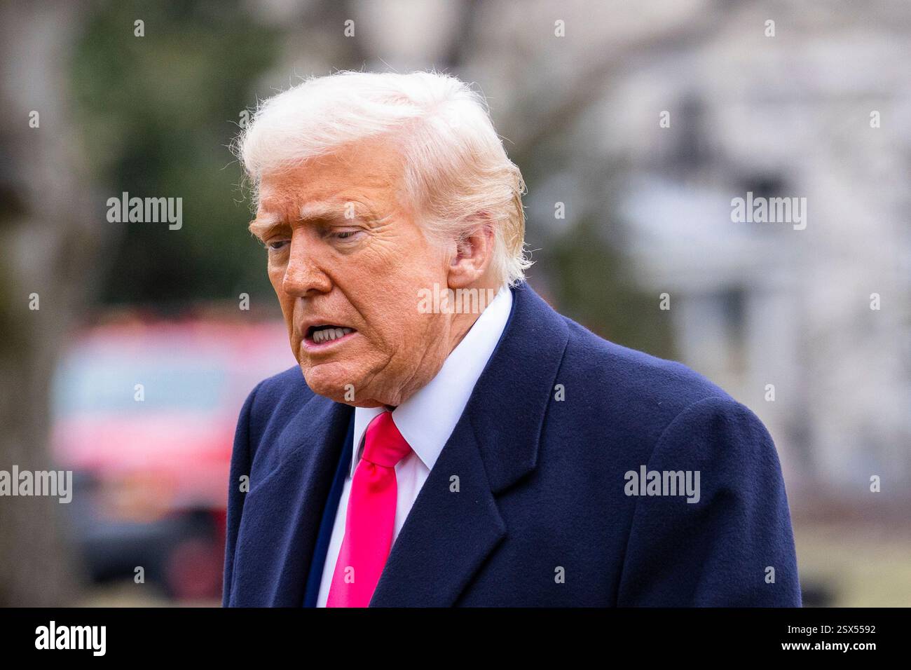 WASHINGTON – February 22, 2025: President Donald Trump arrives at the ...